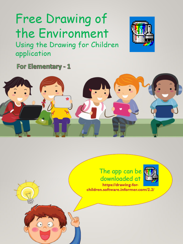 GRADE 1 ICT - Drawing Environment Using Drawing For Children App | PDF