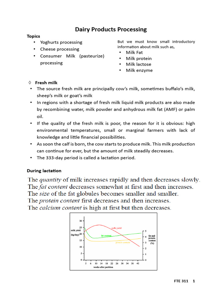 Dairy Products Processing | PDF