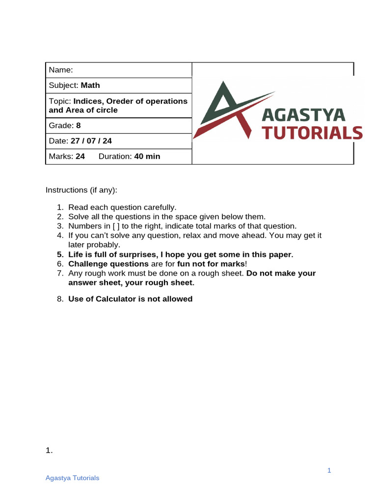 8th 2nd class test | PDF