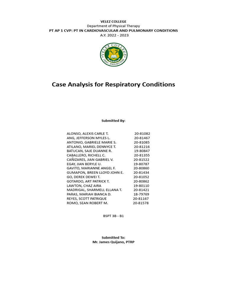 GO B1 Respiratory Case 5 | PDF