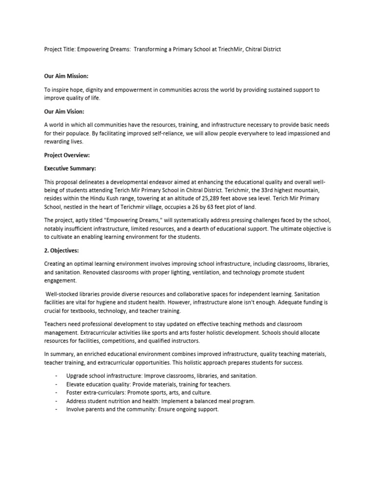 Project proposal Sample | PDF