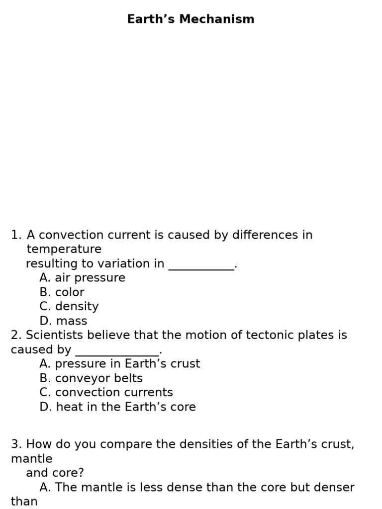 Earth Mechanism | PDF