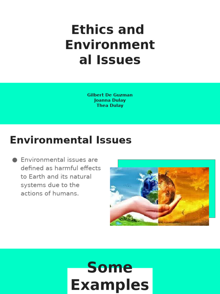 Ethics and Environmental Issues | PDF