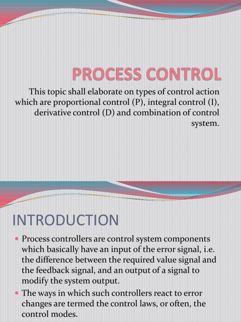 CH 4 - Process Control J5800 | PDF | Control System | Derivative