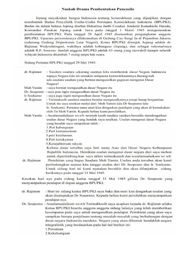 Naskah Drama Panitia 9 | PDF