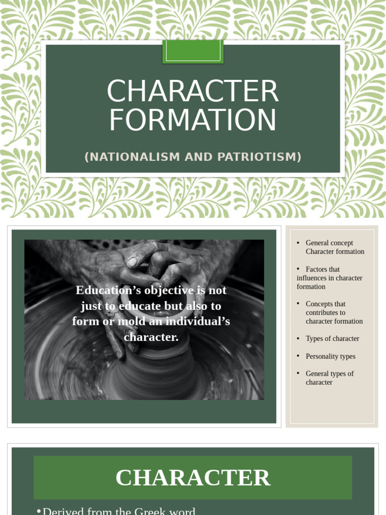 Character Formation PRELIMS LESSON 1 | PDF