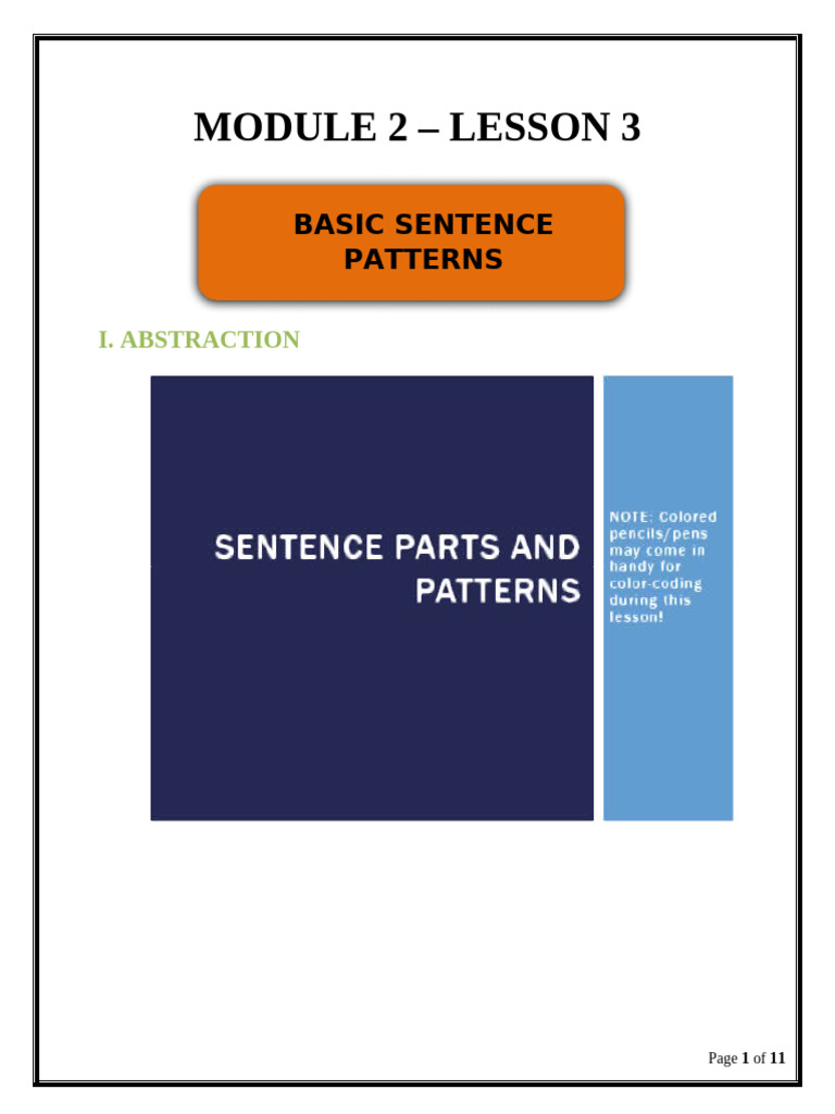 MODULE 2 (Lesson 3) | PDF