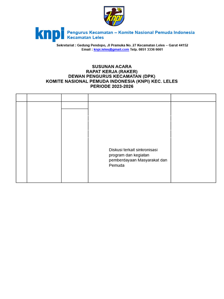 Roundown Acara | PDF