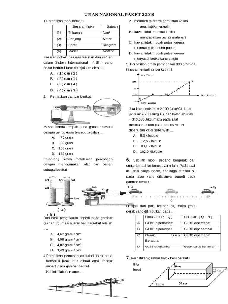 Ujian Nasional Paket 2 2010 | PDF