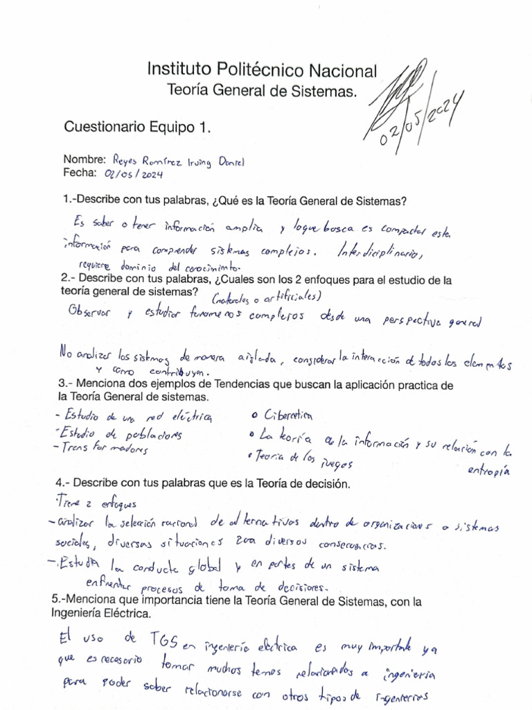 Cuestionarios TGS | PDF