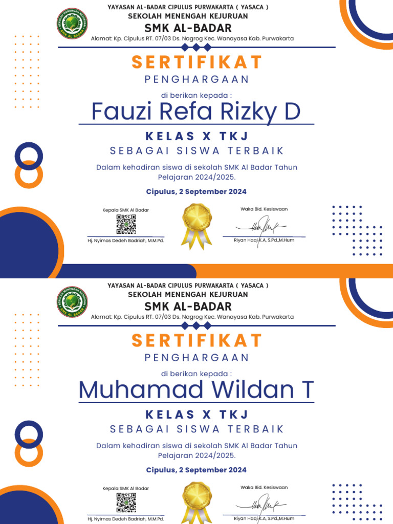 (Buat Banyak 1) Sertifikat Penghargaan Lomba Karya Ilmiah | PDF