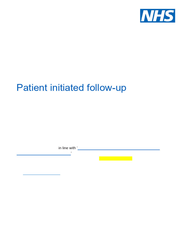 B1211 Patient Initiated Follow Up Template Standard Operating Procedure ...