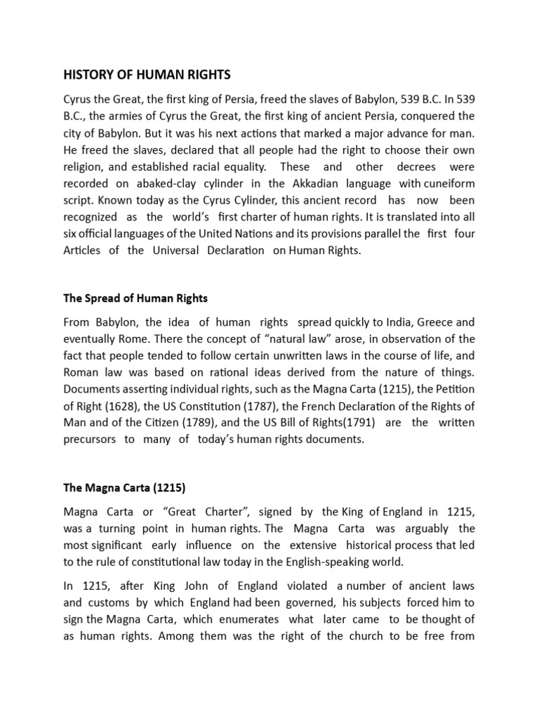 History of Human Rights | PDF