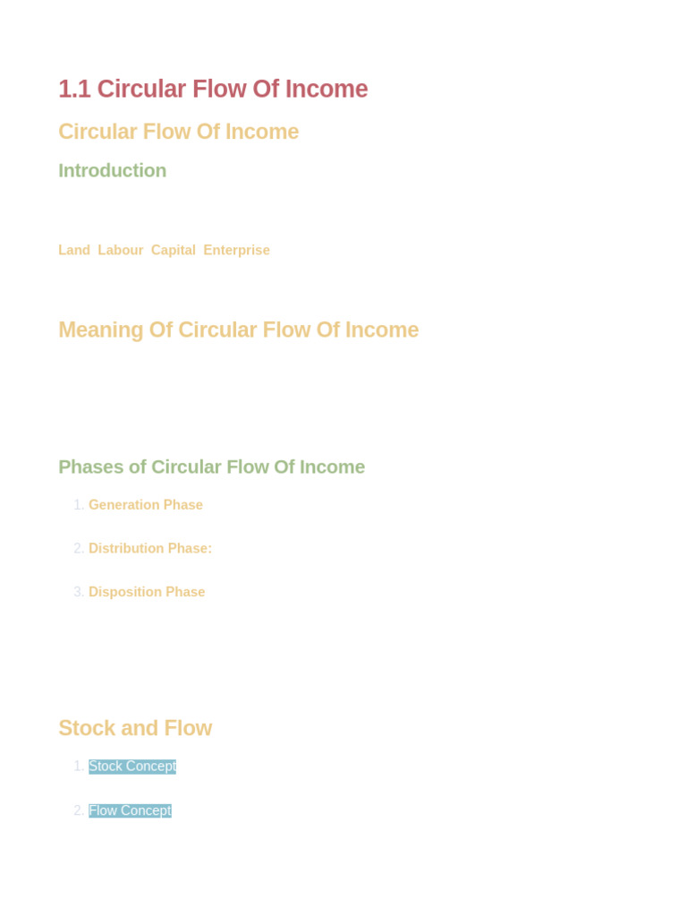 Circular Flow of Income | PDF | Income | Macroeconomics
