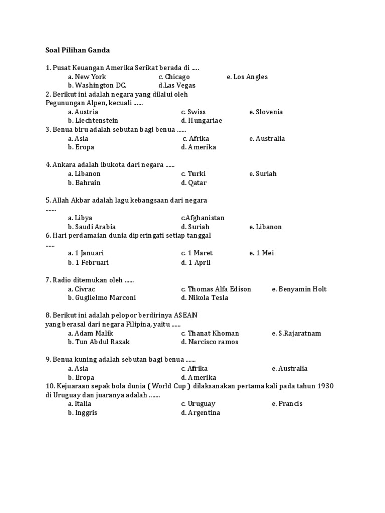 Soal LCT | PDF