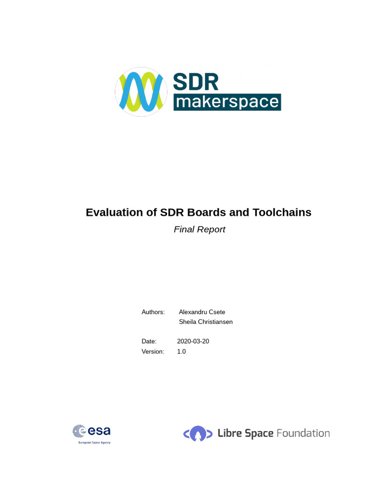 Evaluation of SDR Boards-1.0 | PDF