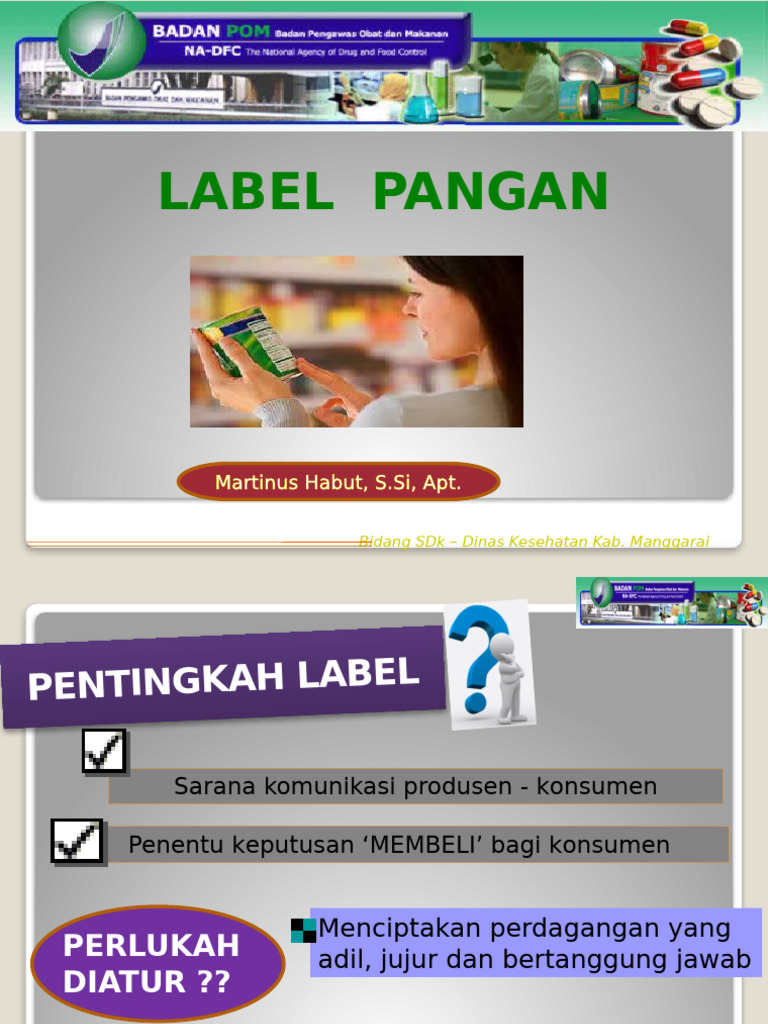 Label Pangan. | PDF
