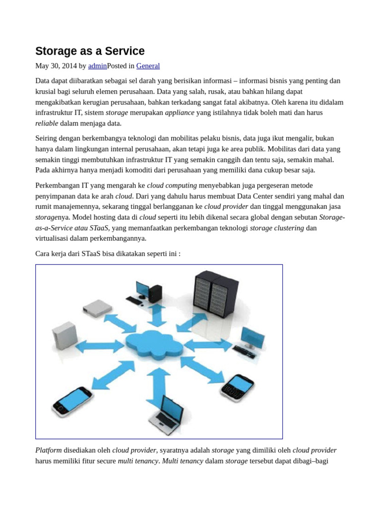 Konsep Storage As A Service | PDF