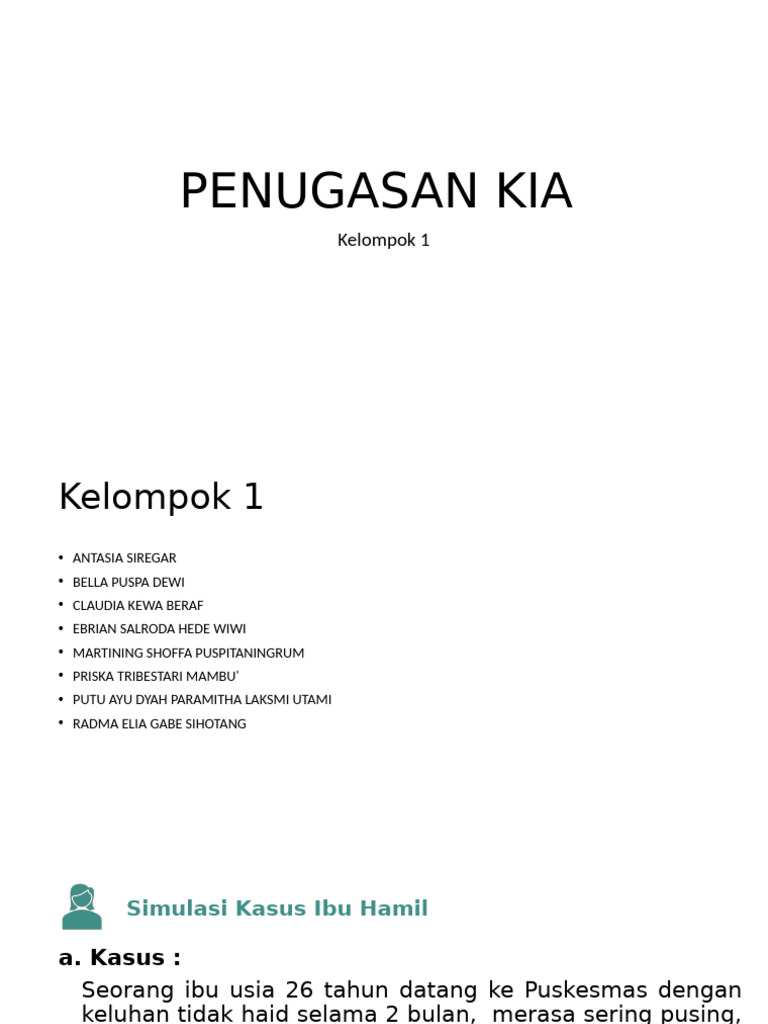 Kelompok 1 - Penugasan KIA | PDF