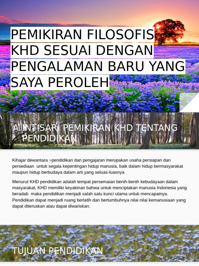 Filosofi Pendidikan KHD dan Implementasinya | PDF