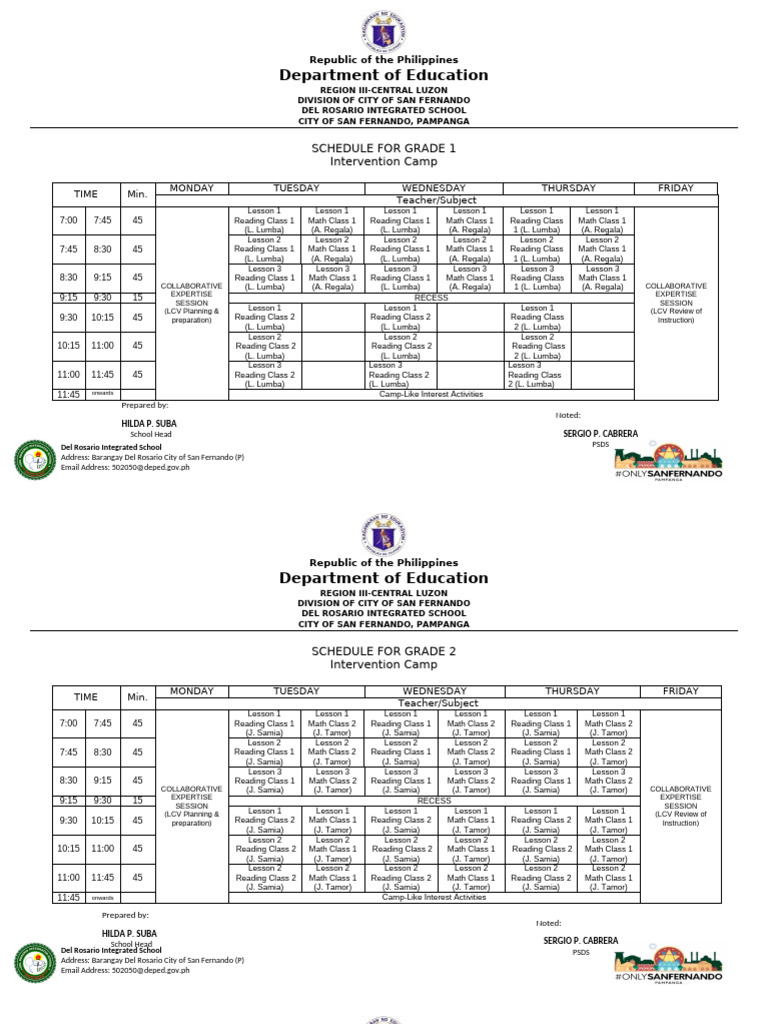 NLC Schedule 2024 Edited | PDF