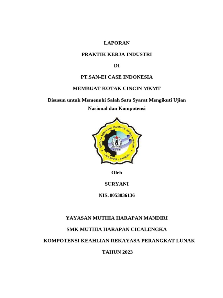 Laporan Suryani XII RPL 2 (2) 222 | PDF