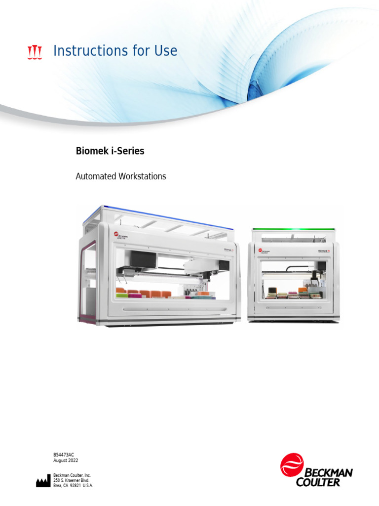 B54473AC - Biomek I-Series Instruction For Use | PDF