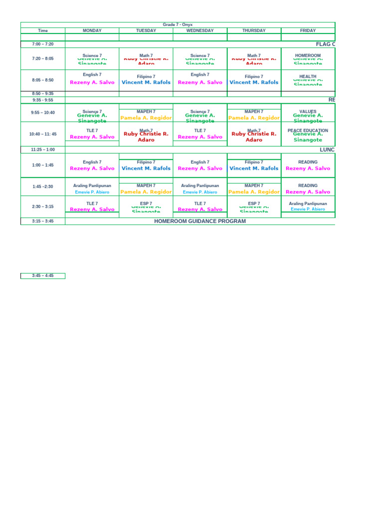 Class-Program MATATAG | PDF