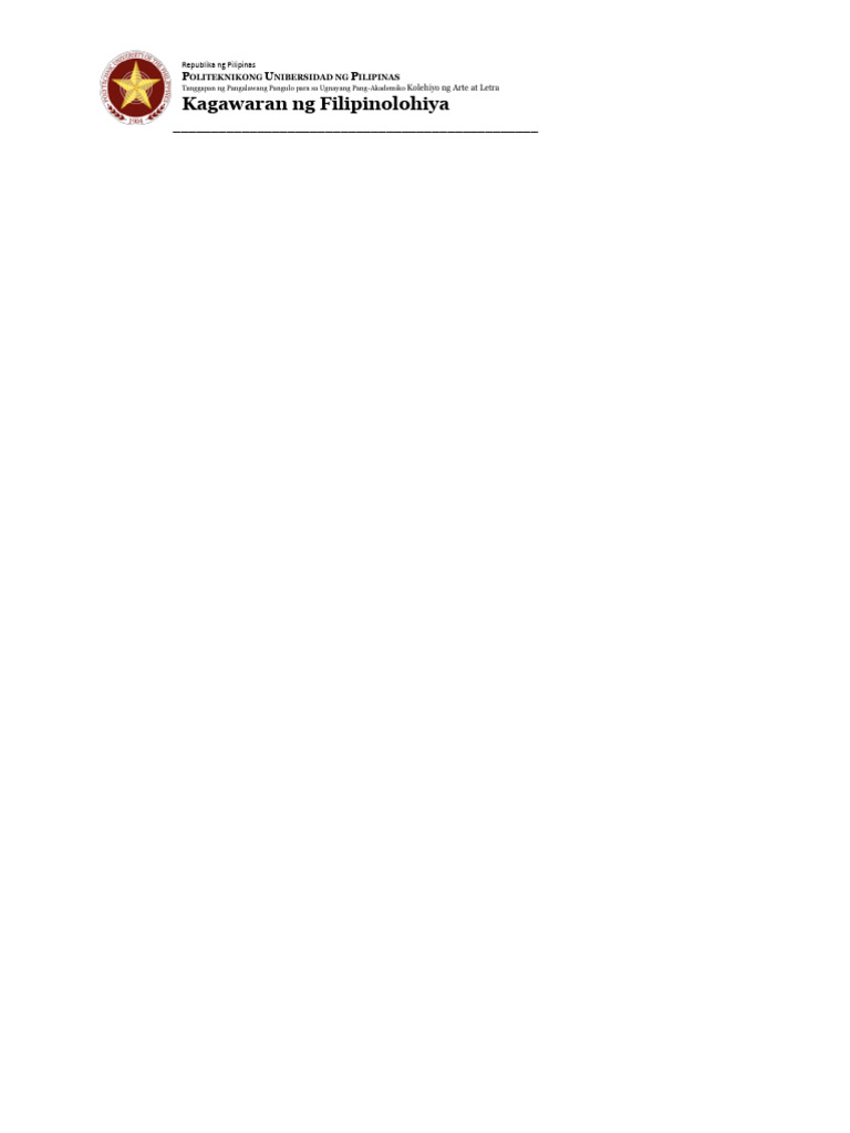 Kabanata 1 (GK 1,2 & 3) | PDF