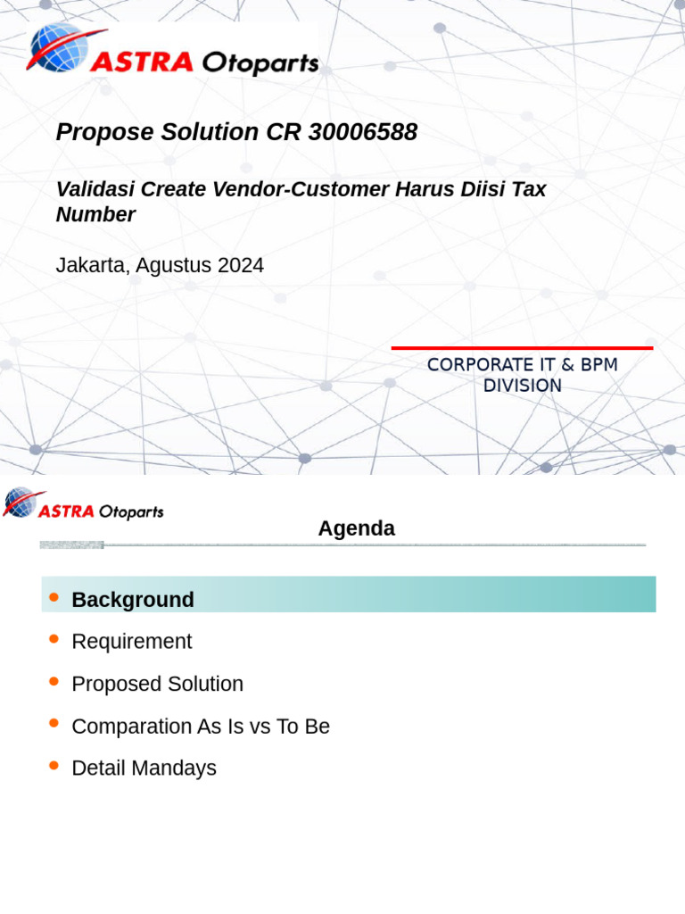 IT - SAP - PS - CR 30006588 - Validasi Create Vendor-Customer Harus Diisi Tax Number | PDF