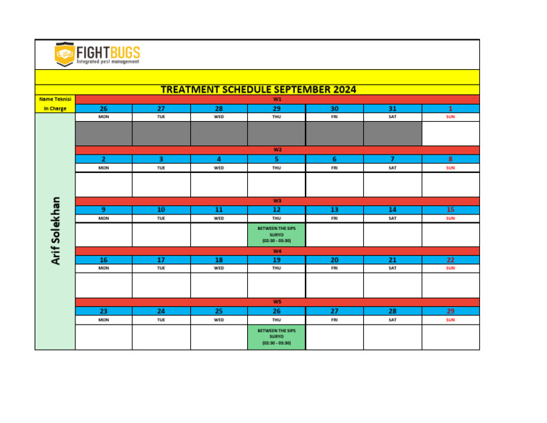 Schedule Between The Sips - Suryo - Per September 2024 | PDF