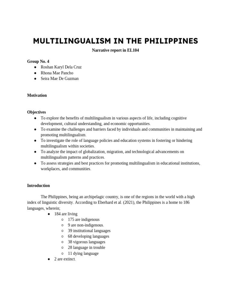 Multilingualism in PH | PDF