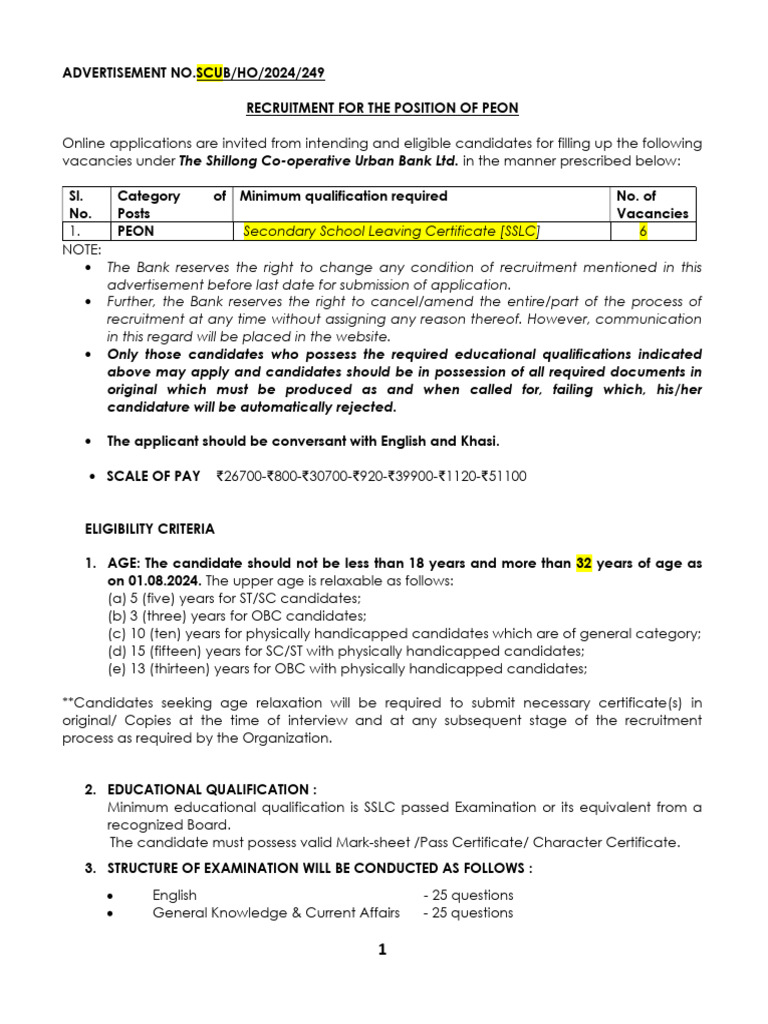 SCUB Notification | PDF
