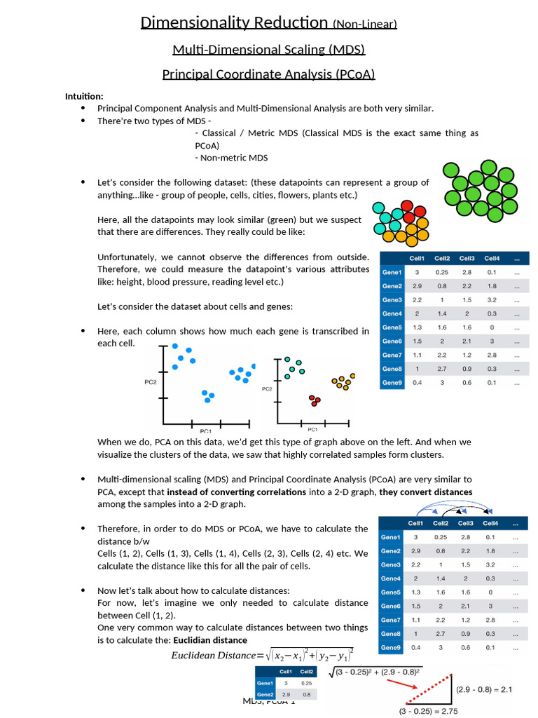 MDS, PCoA | PDF | Principal Component Analysis | Data Analysis