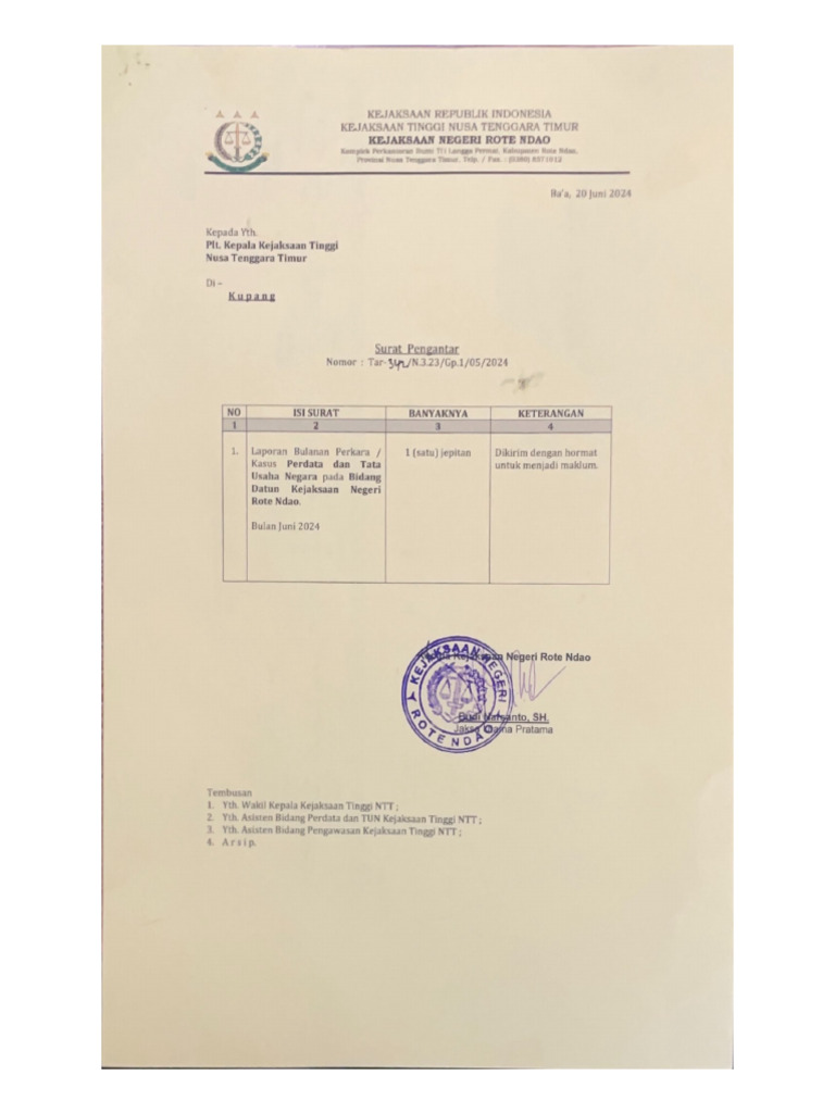 LAPBUL JUNI DATUN KN ROTE NDAO 2024--1 | PDF