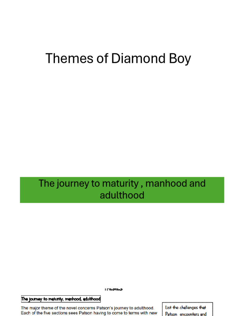 diamond boy themes | PDF