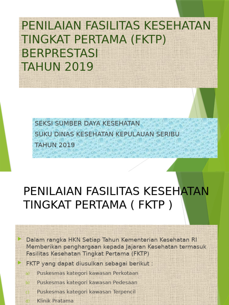 Paparan FKTP Berprestasi 2019 | PDF