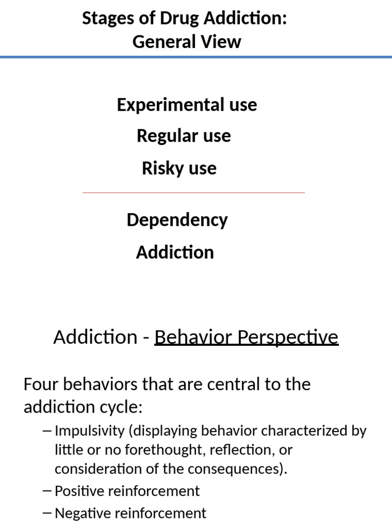 Addiction Cycle - Behavior Perspective | PDF