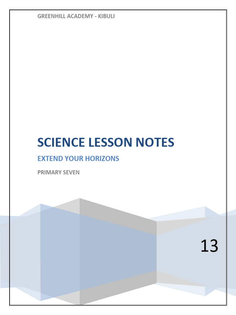 p7 Science Lesson Notes | PDF