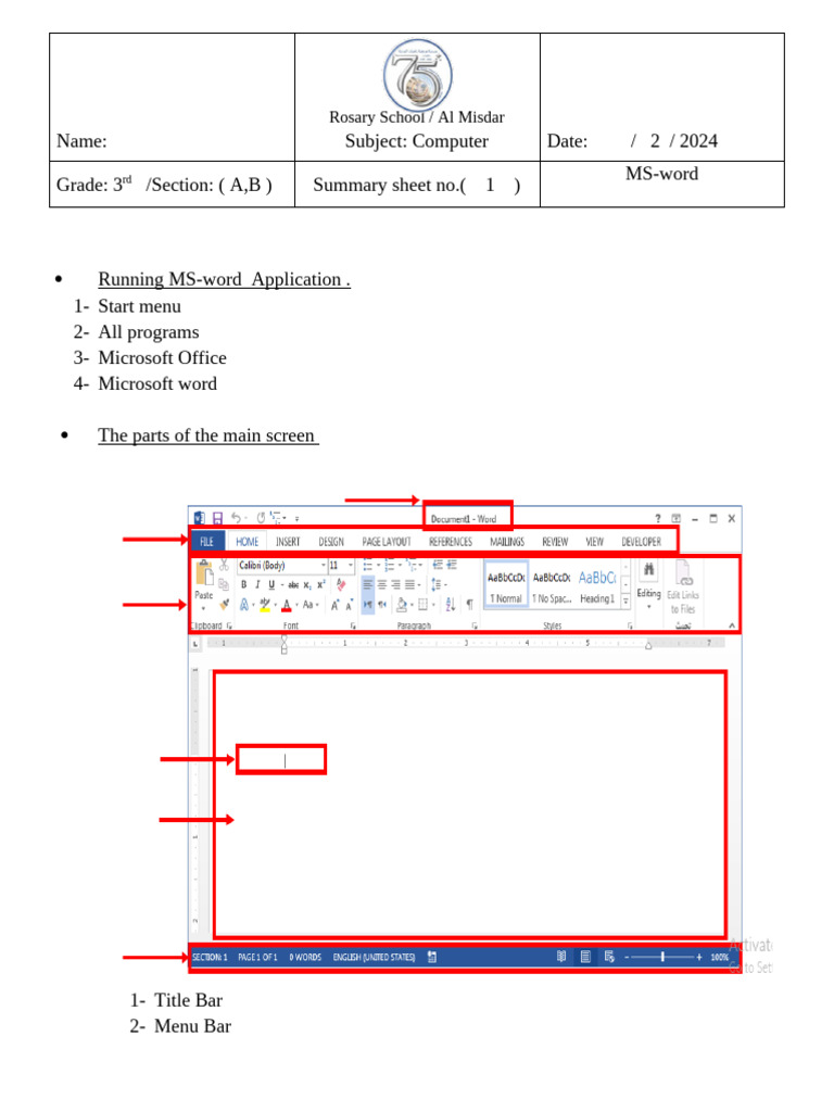 3rd CS Summarysheet 1 | PDF