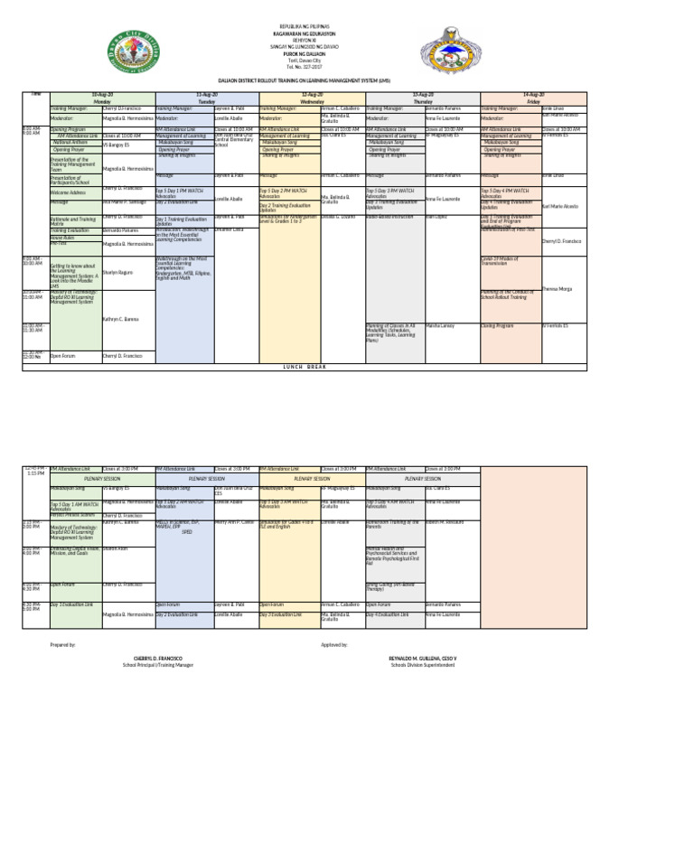 Daliaon District Training On LMS Matrix | PDF