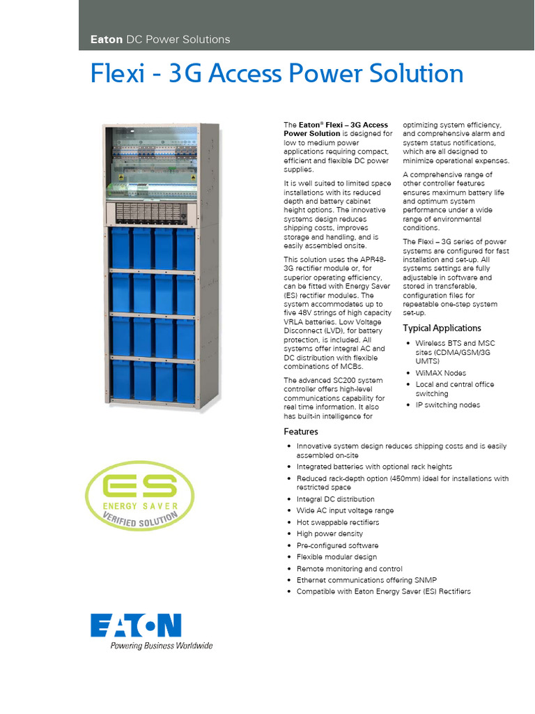 Flexi - 3G Access Power Solution B | PDF