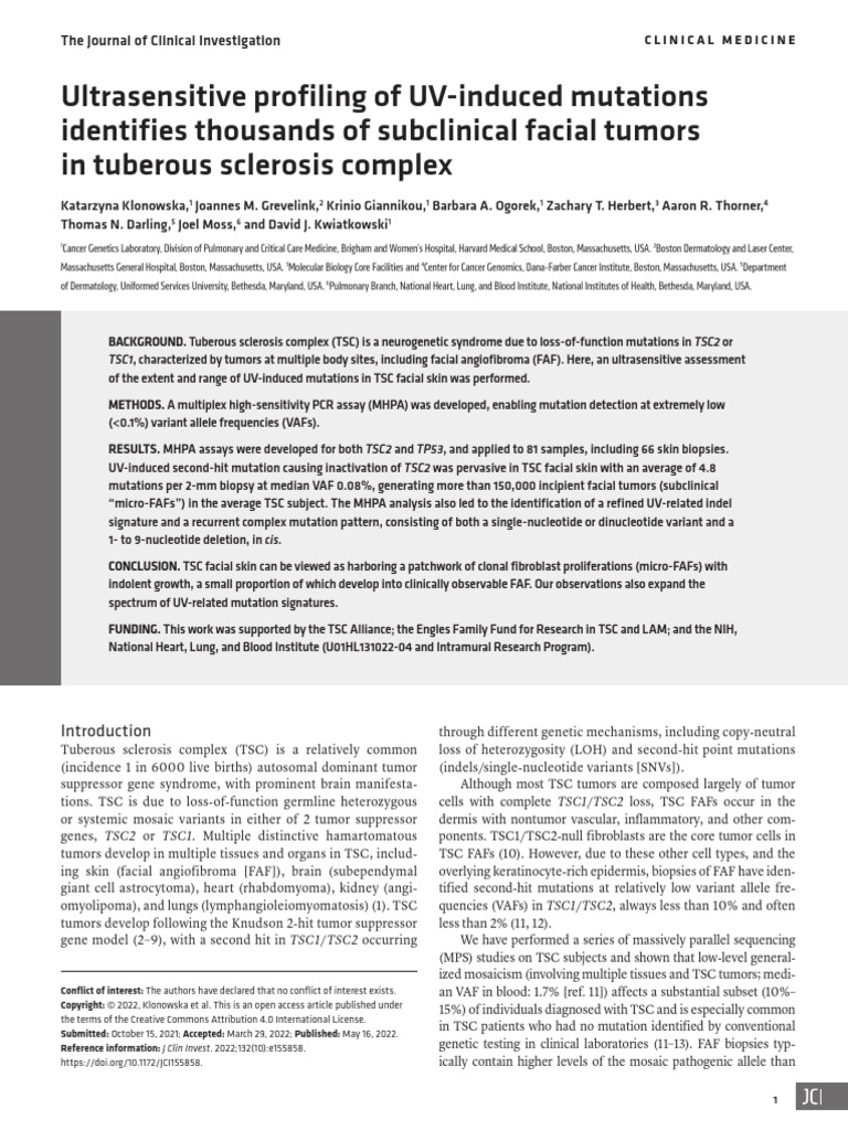 Tuberous Sclerosis | PDF