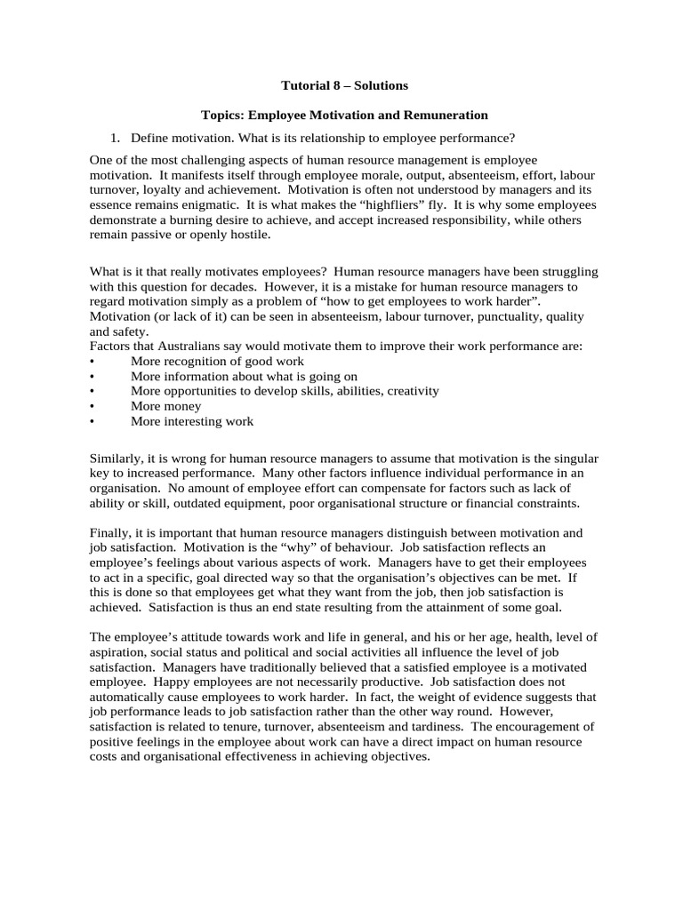 Tutorial 8 Solutions | PDF