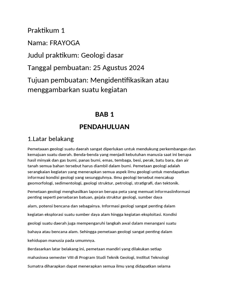 Praktikum 1 | PDF