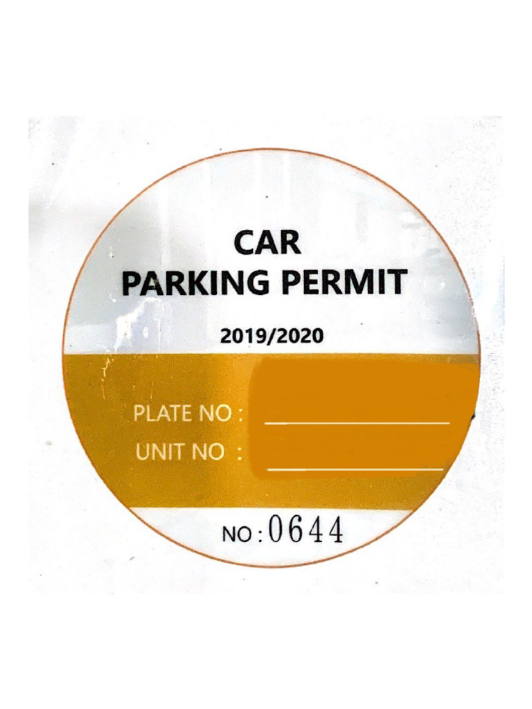 Parking Permit | PDF
