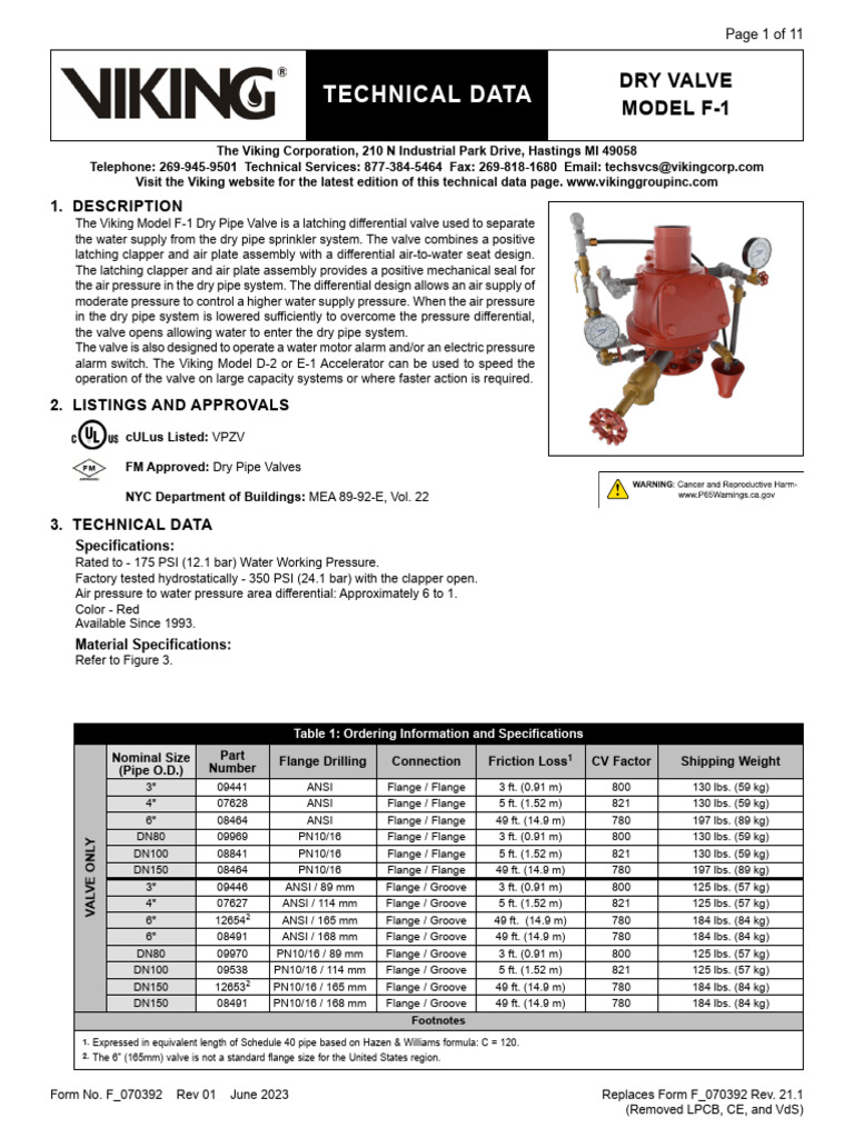 Viking Dry Valve | PDF