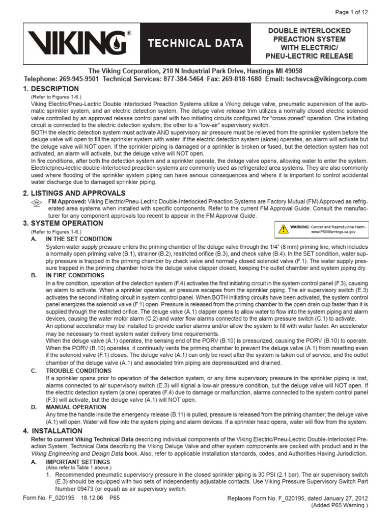 Viking Preaction System 2 | PDF