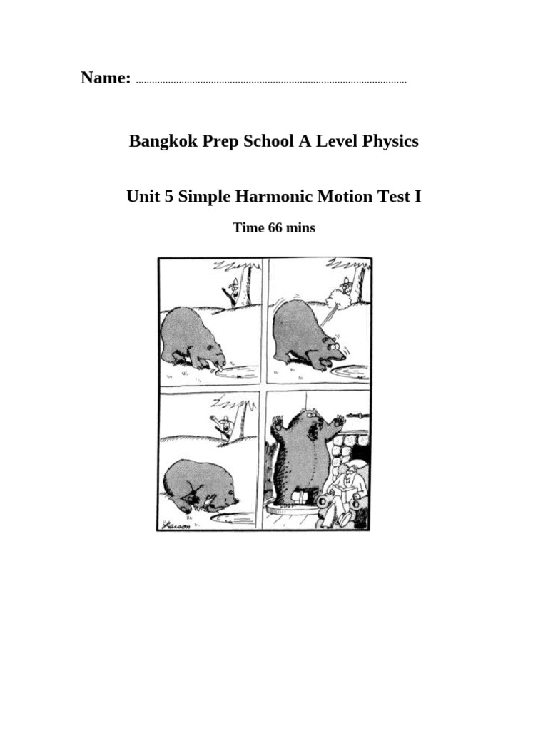 IB SHM Test I (Slightly Different Version) | PDF