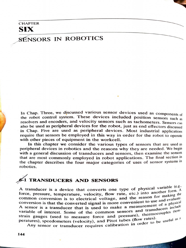 Robotics Units 1-C | PDF | Sensor | Technology & Engineering